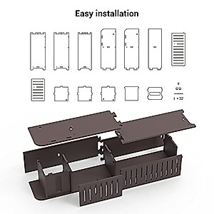 AIRE Small Bathroom Storage Cabinet with 2 Doors and 2 Shelves, W6 x D6 x H31 Bathroom Organizer, 4 Tier Design Toilet Paper Storage Stand for Corner and Small Space (Brown)