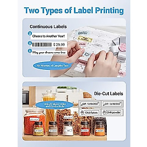 Makeid Label Makers, L1 Label Maker Machine, Portable Wireless Sticker Label Makers for Home, School, Office Use, Rechargeable Thermal Printer with Multiple Fonts, Templates - Blue, 203dpi