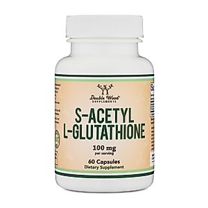 S-Acetyl L-Glutathione Capsules - 100mg, 60 Count (Acetylated Glutathione Antioxidant - More Absorbable Than Glutathione and Liposomal Glutathione, Non-GMO and Gluten Free) by Double Wood