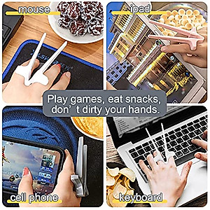 Finger Snack Chopsticks 6 pcs for Gamers Potato Chips Small Tongs Lazy Auxiliary Controllers PC Phones Accessories