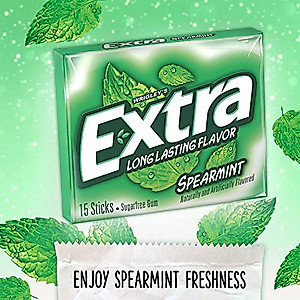Extra Spearmint Sugar-Free Gum, 12 Piece Pack, 15 Count