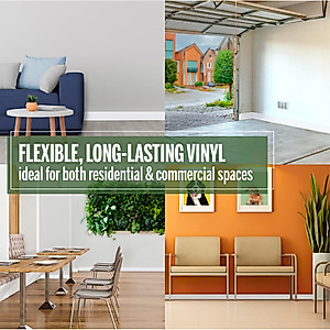 M-D Building Products 75929 2.5-Inch x 120-Feet Dry Back Vinyl Wall Base, Flexible Dry Back Vinyl Trim with Toe - Easy Install Molding Trim for Floors, Baseboards, Bulk Roll, White