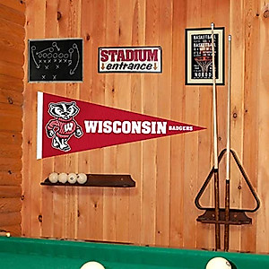 Wisconsin Badgers Bucky Badger Logo Pennant
