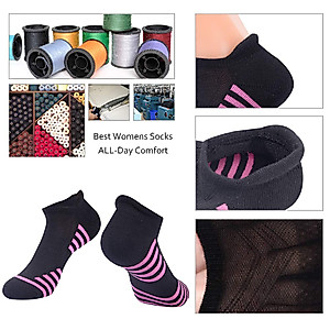 FUNDENCY 6 Pack Women Ankle Athletic Socks Low Cut Breathable Running Tab Socks with Cushion Sole