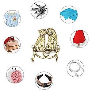 JfwuHap Coat Hooks for Wall, 2Pcs Wall Hooks Decorative Creative Tiger Coat Hooks/Heavy Hook, Hooks Mounted for Coat, Bag, Towel, Key, Hook Rack, Hanging Coats Bathroom Entryway(Tiger)