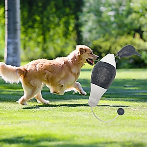 LKJYBG Dead Duck Dummy Bumper Floating Waterfowl Bite-Resistant Artificial Dead Bird Fetch Toy Chewing Toys Pet Products for Hunting Retriever Dog Training White and Black Duck