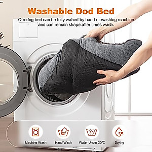 SHU UFANRO Small Dog Bed for Small Size Dogs, Washable Rectangle Durable Puppy Bed, Orthopedic Dog Sofa Bed, Soft Breathable Sleeping Pet Cuddler Beds for Indoor with Anti-Slip Bottom, Grey