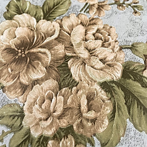 Yifasy Shelf Liner Grey Royal Floral Drawer Cabinets Furniture Decorative Paper Wallpaper PVC Self Adhesive 118x17.7 Inch