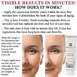 Instant Face Lift Cream - Best Eye, Neck, Face Tightening, Lifting & Firming Serum To Smooth Appearance, Hide Loose Sagging Skin, Puffiness, Fine Lines & Wrinkles Within Mins (Peptides & Stem Cells)