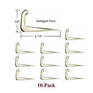 Shade Doctor of Maine Extra Large Brass Tenter Hooks - 10 Pack