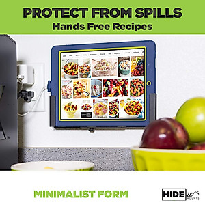 HIDEit Mounts Uni-T Universal Tablet Wall Mount - Adjustable Black Steel Tablet Mount for iPad, iPad Pro, iPad Mini, Samsung Galaxy Tablet and Surface Pro