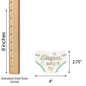 Big Dot of Happiness World Awaits - Diaper Shaped Raffle Ticket Inserts - Travel Themed Baby Shower Activities - Diaper Raffle Game - Set of 24