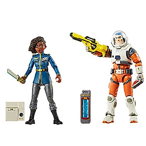 Disney Pixar's Lightyear Alisha Hawthorne and Buzz Lightyear Action Figures, Posable, 2 Pack, for Ages 4 Years and Up