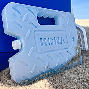 Kona Blue Ice Large Ice Packs for Coolers - Long Lasting Design - Refreezable Reusable Cooler Ice Pack (2)