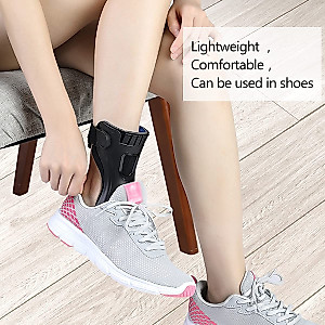 GFBHD Foot Drop orthosis Drop Foot Brace Orthosis Ankle Support Drop Orthosis Rehabilitation Use After Ankle Injury and Fracture (Color : Left Foot, Size : L)