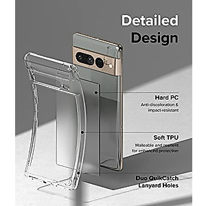 Ringke Fusion [Anti-Fingerprint Technology] Compatible with Google Pixel 7 Pro Case 5G, Protective Sturdy Back Shockproof TPU Bumper Translucent Smudge Proof Cover for Women, Men - Matte Clear