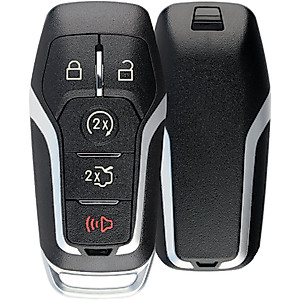 KeylessOption Keyless Entry Remote Smart Key Fob Shell Case for Ford Fusion Mustang Edge M3N-A2C31243800