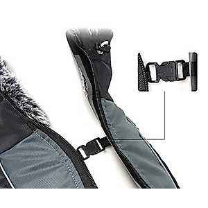 Pet Clothes, Large Dog Coats with Reflective Waterproof Dog Jacket Warm Cold Weather Costume for Medium Large Dogs (XL:White)