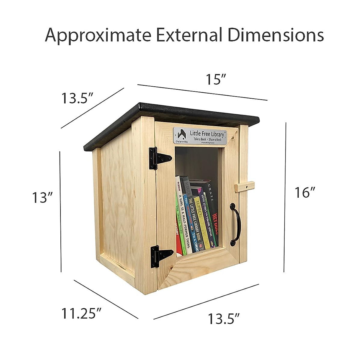 LITTLE FREE LIBRARY® Complete Bundle with Mini Library Kit, Mounting Post Kit Included, Made in America by The Nonprofit That Expands Book Access