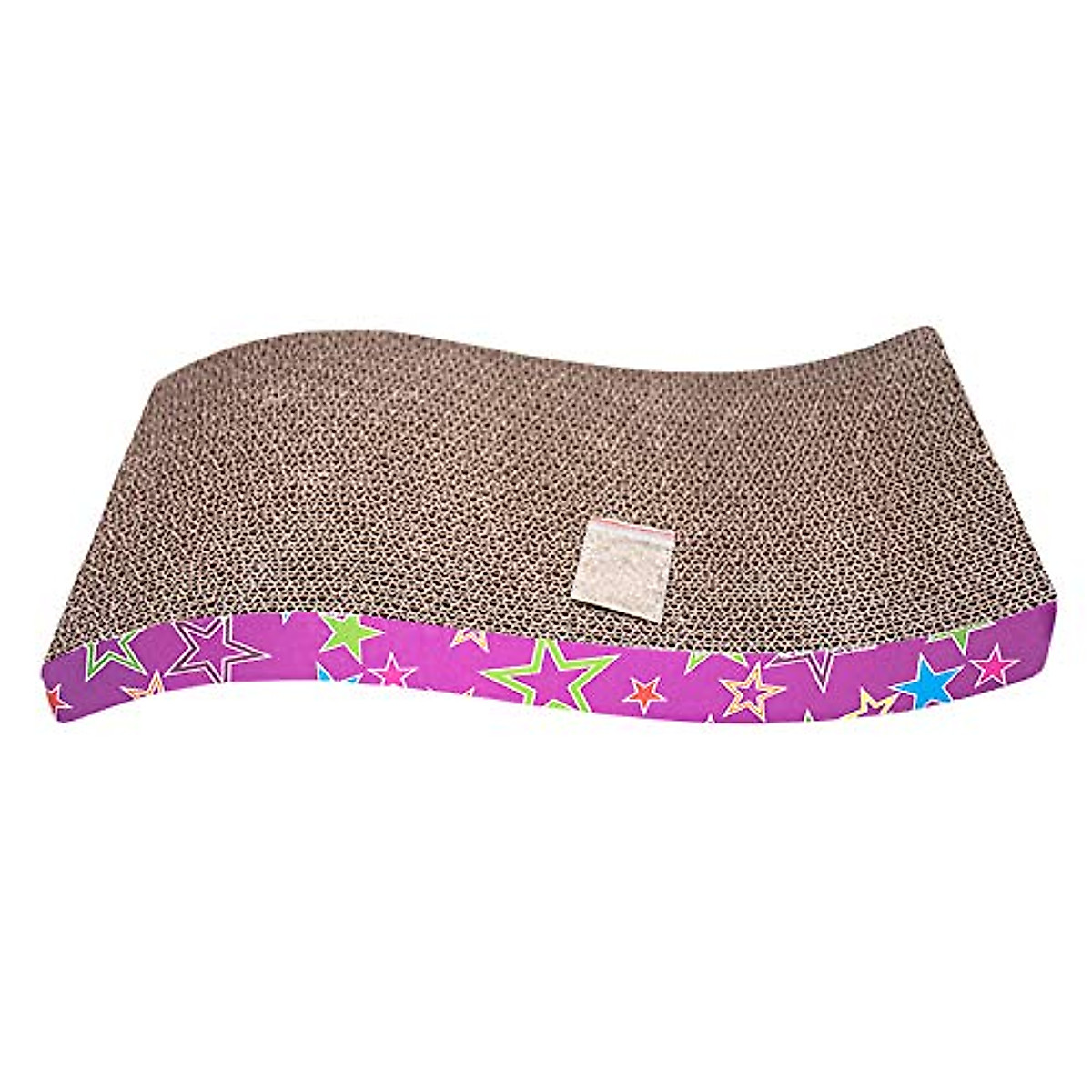 Cat Scratcher Pad with Catnip - Cat Cardboard Scratch Durable Scratching Pad Reversible (Wave)