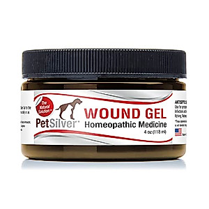 PetSilver Wound Gel with Complex AG21 | Chelated Silver 200 ppm | Dog & Cats |Wounds | Hot Spots | Itches | Skin Irritations | Burns | Rashes | Sores | Homeopathic | 4oz