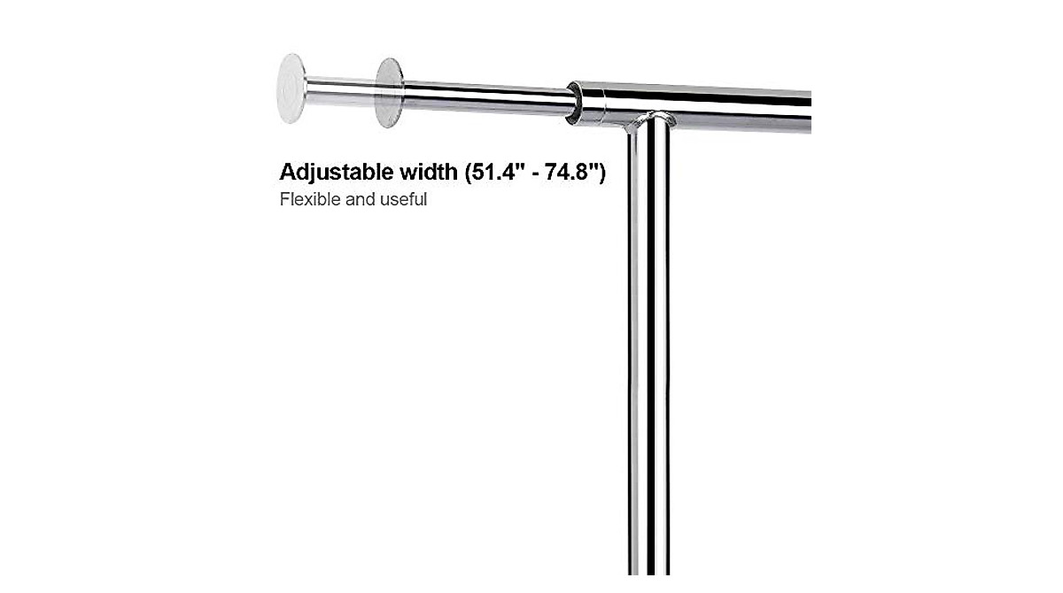 Yaheetech Heavy Duty Adjustable Commercial Grade Garment Rack Rolling ...