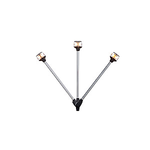 Attwood 7202-P-7 Lightarmor Folding 20-Inch Incandescent 3 Nautical Mile Masthead/Anchor Light, Silver, One Size