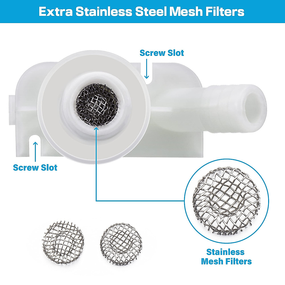 Dreyoo 385311641 Water Valve Kit, Plastic RV Camper Toilet Valve Parts Compatible with Sealand 300 310 311 320 and 321 Series RV Marine Toilet Flush Valve Replacement (1 Piece)