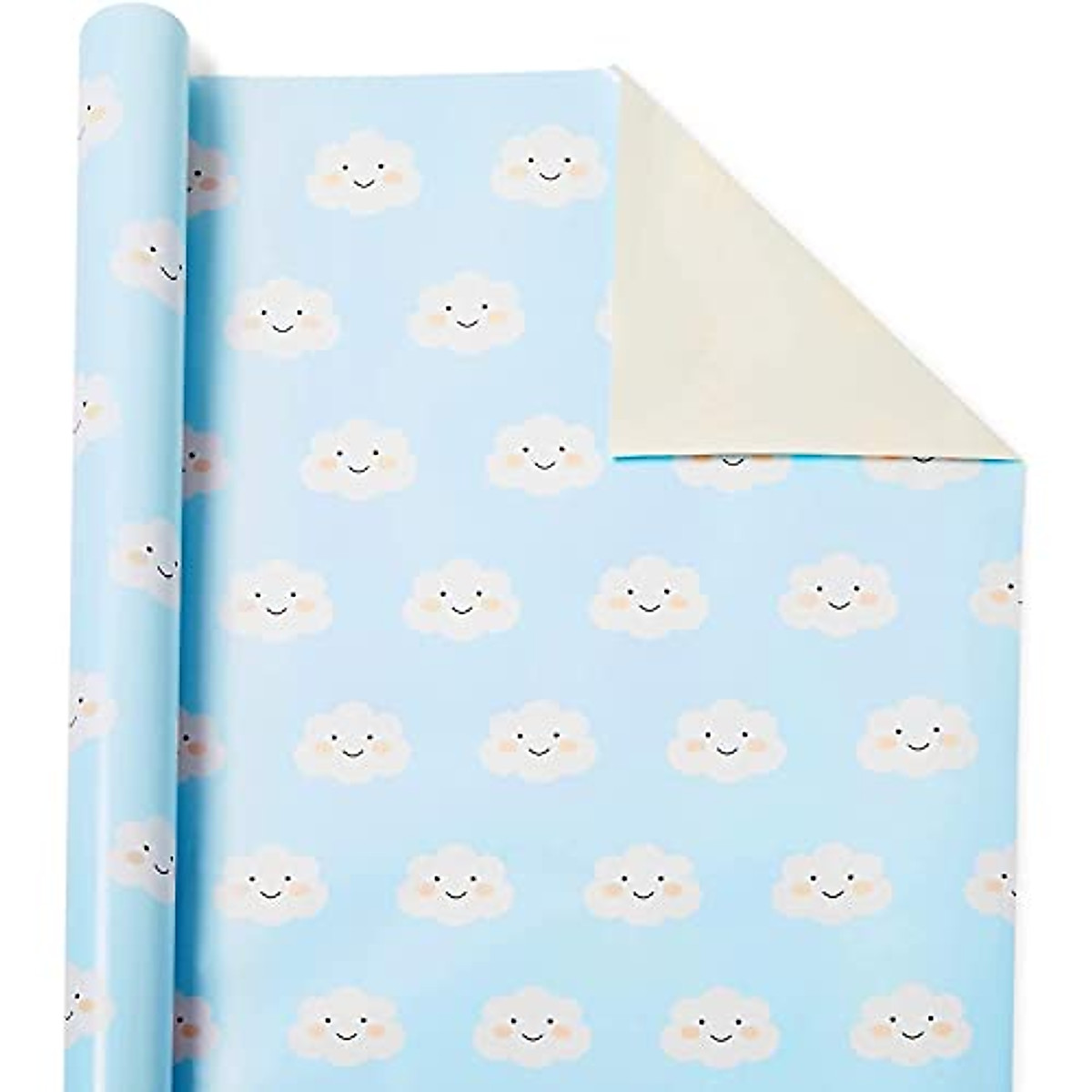 Sparkle and Bash Baby Shower Wrapping Paper, Double-Sided with Cut Lines, 30 In x 16 Ft (3 Rolls)
