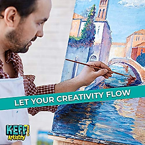 KEFF Canvases for Painting - 32 Pack Blank Canvas Panels Set Boards for Acrylic, Oil, Tempera & Watercolor Paint - 100% Cotton Art Painting Supplies for Adults & Kids