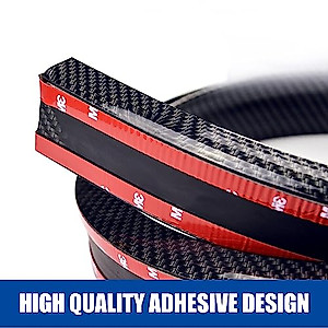 cueclue Pack-1 Car Tailgate Decoration Strip, 1.37" x 59" Waterproof Rubber Car Rear Spoiler, Universal Perforation-Free Car Self-Adhesive Lip Strip for Most Cars (Bright Black)
