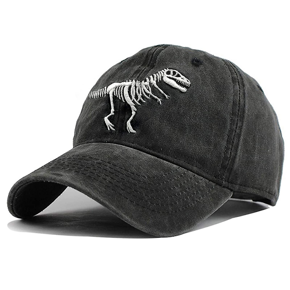 LOKIDVE Dinosaur Hat Embroidered T Rex Skeleton Baseball Cap for Men Big Boys