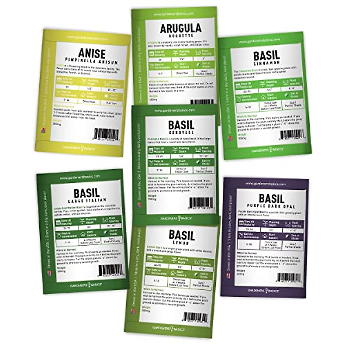 35 Herb Seeds for Planting Varieties Heirloom Non-GMO Seeds Indoors, Hydroponics, Outdoors - Basil, Lavender, Catnip, Cilantro, Oregano, Parsley, Peppermint, Rosemary and More by Gardeners Basics