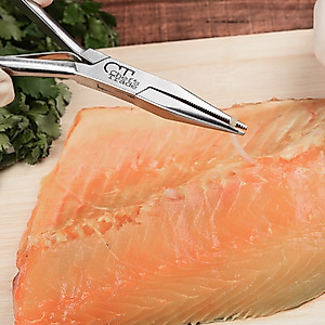 Fish Bone Pliers/Tweezers Stainless Steel Washable (Silver)