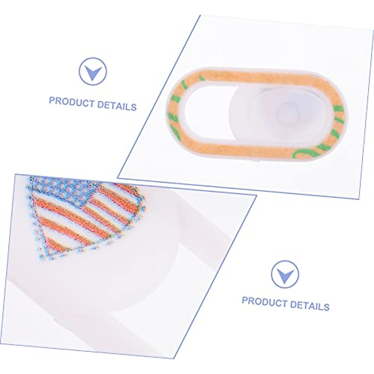 SOLUSTRE 3pcs Slide Camera Ultra- and Webcam Smartphone Pattern Cartoon Your Tablet Flag Lens Thin Lovely for Cover Privacy Shutter Heart Notebook Cell Protects Phone Slider Computer US