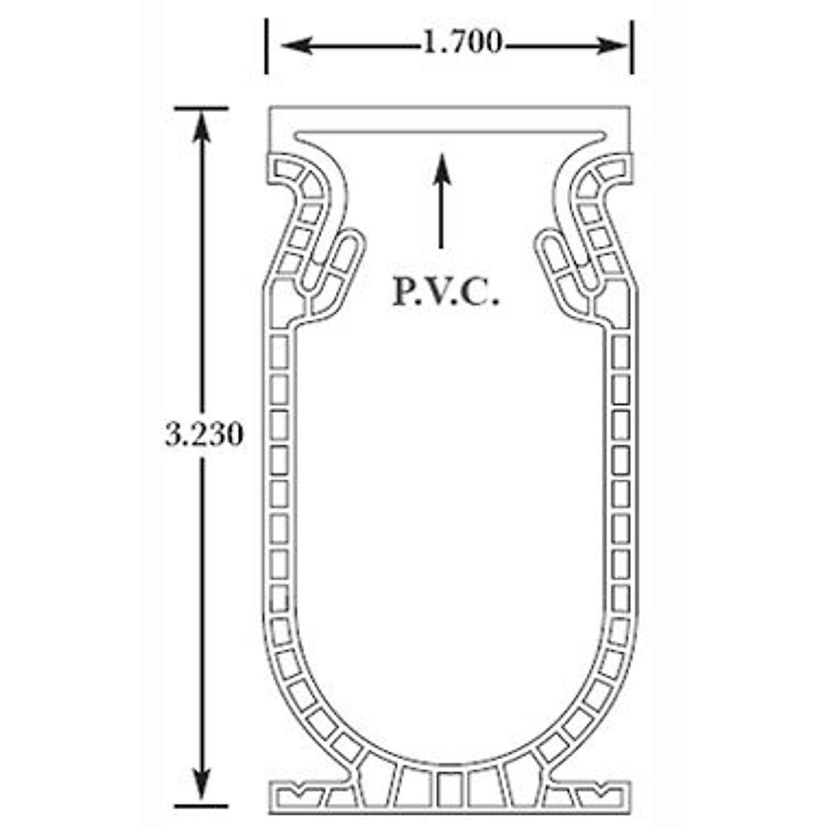 Stegmeier Frontier Deck Drain Top Cap-Grey (40 ft)