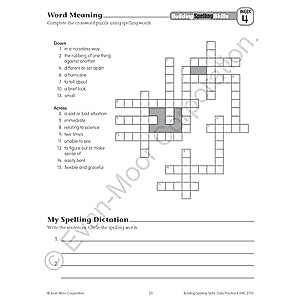 Evan-Moor Building Spelling Skills, Grade 6 - Homeschooling & Classroom Resource Workbook, Reproducible Worksheets, Teaching Edition, Spelling Strategies, Reading and Writing Skills
