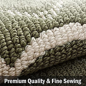 THRILRUG Indoor Door Mat,Non-Slip Absorbent Machine Washable Entrance Rug, Low-Profile Front Door Mat for Back Door Inside Rugs for Entryway-Sage Green Trellis (Green Trellis, 24"x36"/60x90cm)