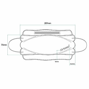 Black AirQueen Nano Fiber Filter Face Safety Mask for Adult, Individually Packaged, Made in Korea [Pack of 10]