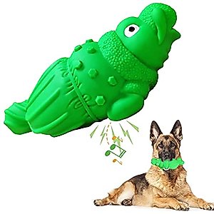 XRVUYCLH Squeaky Dog Chew Toys for Aggressive Chewers Toughest Non-Toxic Natural Rubber Long Lasting Dog Toys for Medium Large Dogs Chew Fun Dental Care Training Teething Durable Toys (Green)