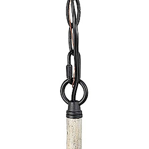 LOG BARN Rustic Mason Jar Chandelier, Farmhouse Lighting Metal Finish, Glass Hanging Pendant for Dining Room, Kitchen Island