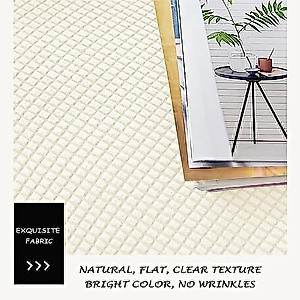 KCCRHIN Checkered Pattern Chair Cover Set of 1/2/4/6 Shell Chair Cover Elastic Thickened Seat Cover Modern Jacquard Chair Cover Curved Back Chair Slipcover for Dining Room Bar,White 6pcs