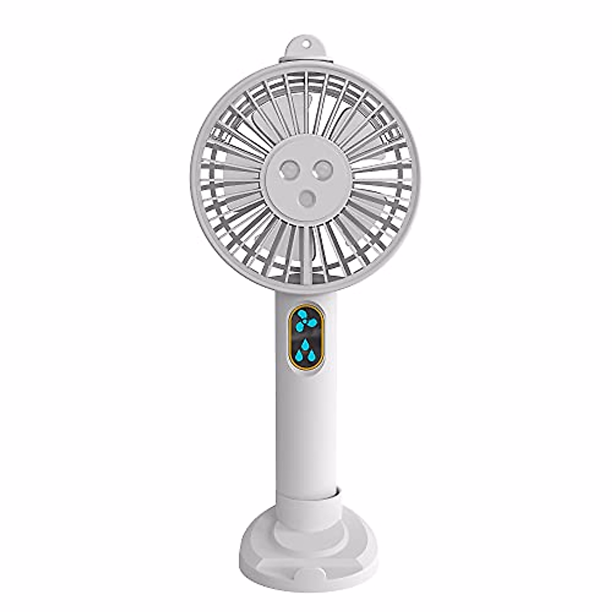 Double Nozzle Hand-held Misting Portable Mini Fan with Mobile Phone Holder, Personalized Cooling Humidifier, Sprayer Fan, Silent USB or Rechargeable, Suitable for Camping, Hiking, Outdoor