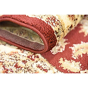 Unique Loom Voyage Collection Traditional Oriental Classic Intricate Design Area Rug (2' 7 x 10' 0 Runner, Red/Tan)