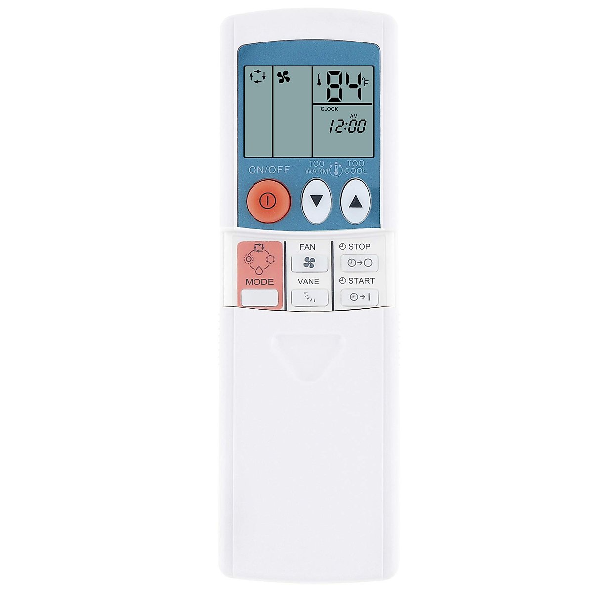 RCECAOSHAN Compatible with Mitsubishi Electric Mr Slim Air Conditioner Remote Control MS12NN2 MS15NN2 MS17NN2 MS09NW2 MS09TW Display in Fahrenheit