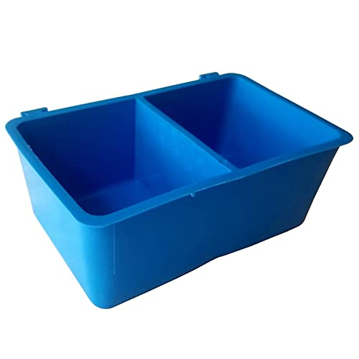 Cage Cups Divided 1 Pint (16 oz) Hanging Feed & Water Cage Cups for Poultry Chicken Parrot Hamster (24)