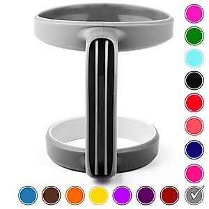 STRATA CUPS 30 oz Tumbler Handle - Available For 30 oz YETI Tumbler, OZARK TRAIL Tumbler, Rambler Tumbler- BPA free (Gray)