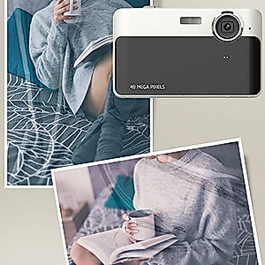 Kmonabie Digital Camera, 40 Mp 2.4inch LCD Rechargeable Hd Digital Camera Compact Pocket Cameras 3X Zoom for Forbeginners, Students, Family and Friends