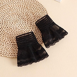 YAKEFJ women Lace Cuffs Steampunk Wrist Cuff Bracelet for Wedding Party