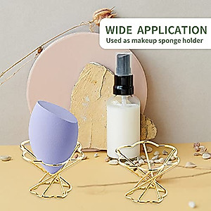 LIYI Air Plant Holder, Metal Air Plant Stand Container Airplant Display Racks for Home, Office and Wedding Decoration (Gold)